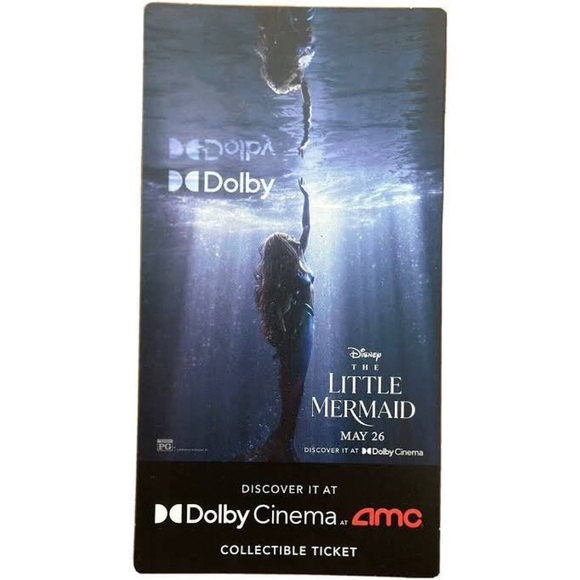 Disney | Other | Disney The Little Mermaid Collectible Ticket Amc Dolby ...